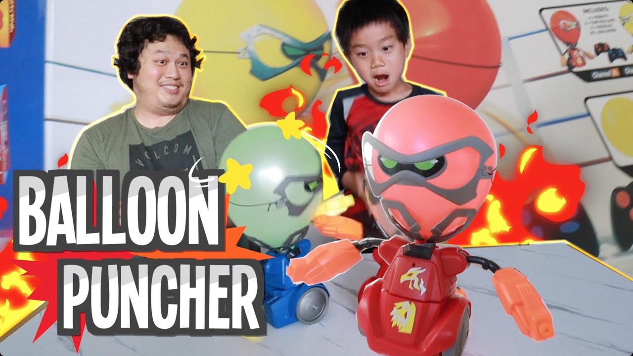遙控大頭氣球拳擊機器人！小陶德跟爸媽對打會贏嗎？ UNBOXING the Robot toy BALLOON PUNCHER! - YouTube