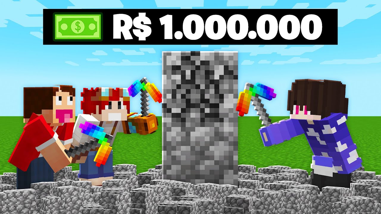 FICAMOS BILIONÁRIOS SÓ MINERANDO NO MINECRAFT - YouTube