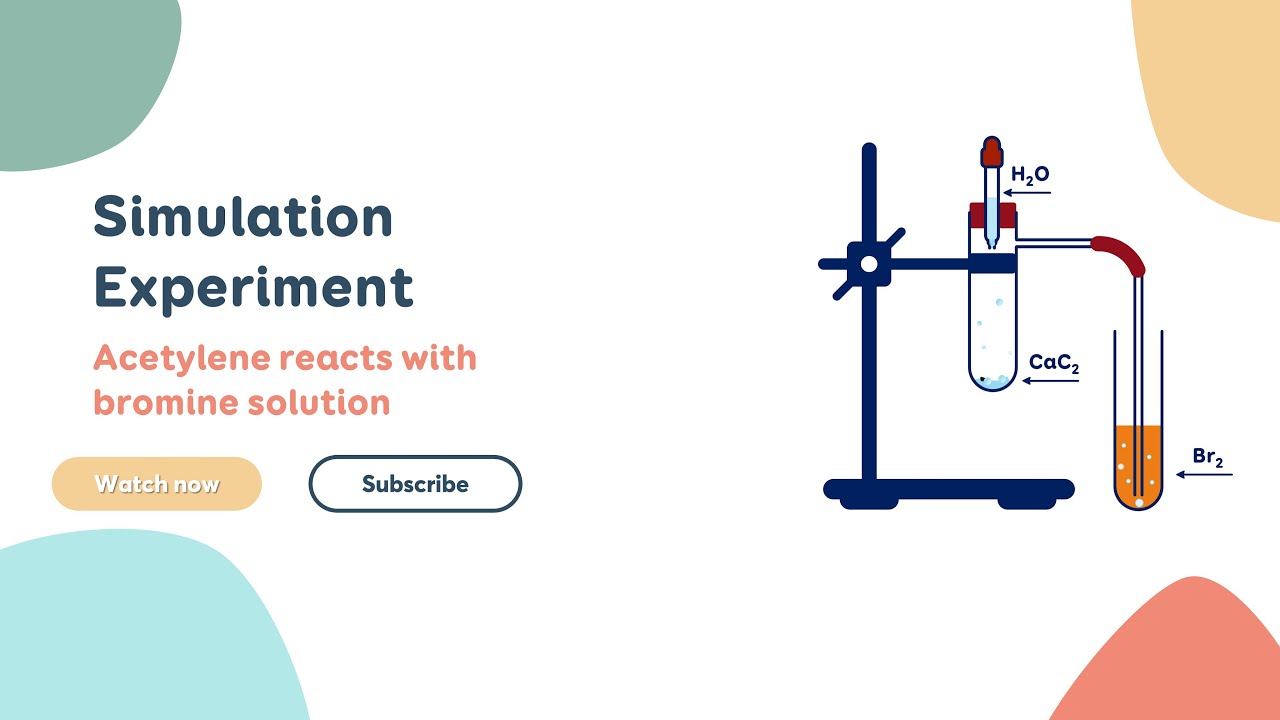 [Simulation Experiments] 💖Acetylene C2H2 reacts with bromine Br2 solution 💖 Chemistry - YouTube
