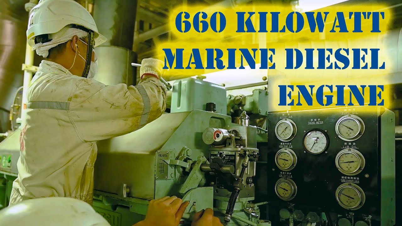 Ship's Diesel Engine (Generator) Start-up | Warning: Loud Engine Sound ...