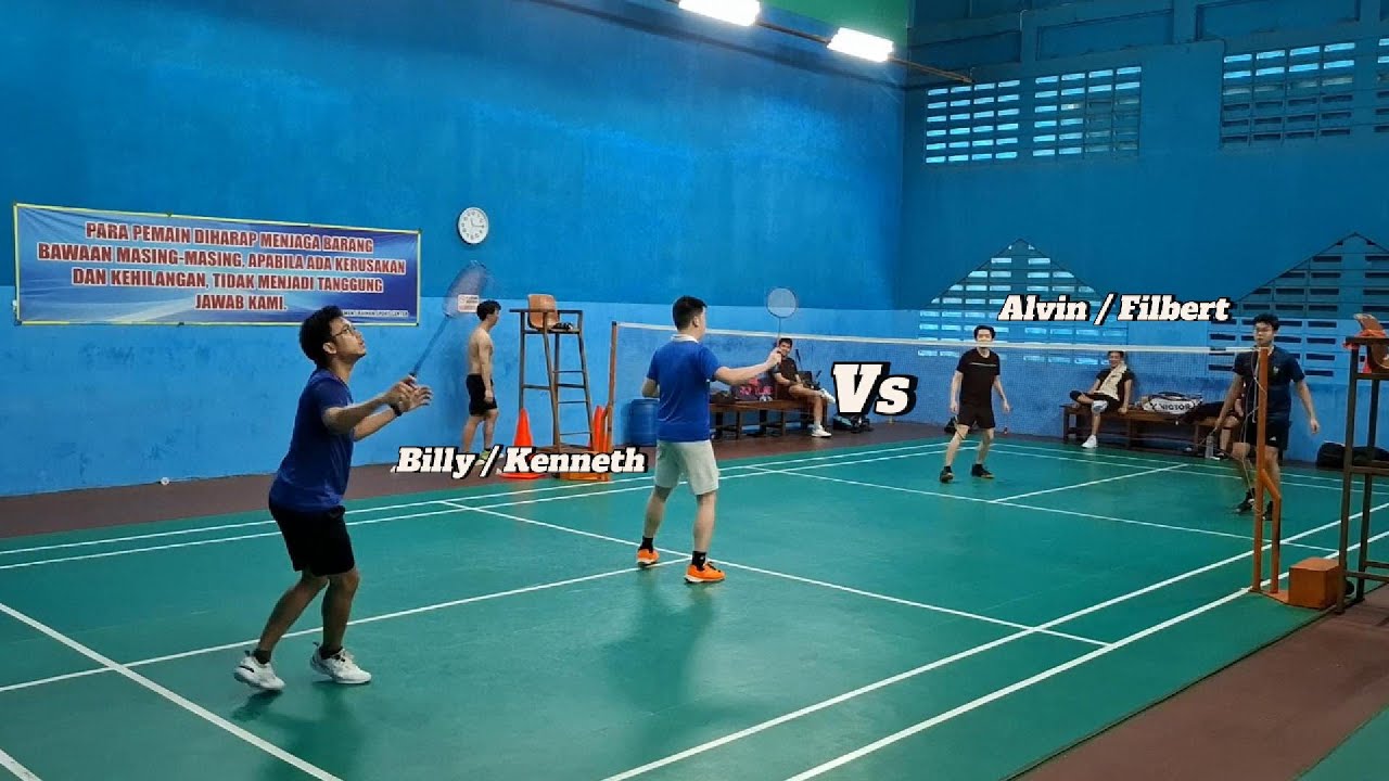 Ganteng Badminton Club - Match Billy / Kenneth vs Filbert / Alvin - Men ...