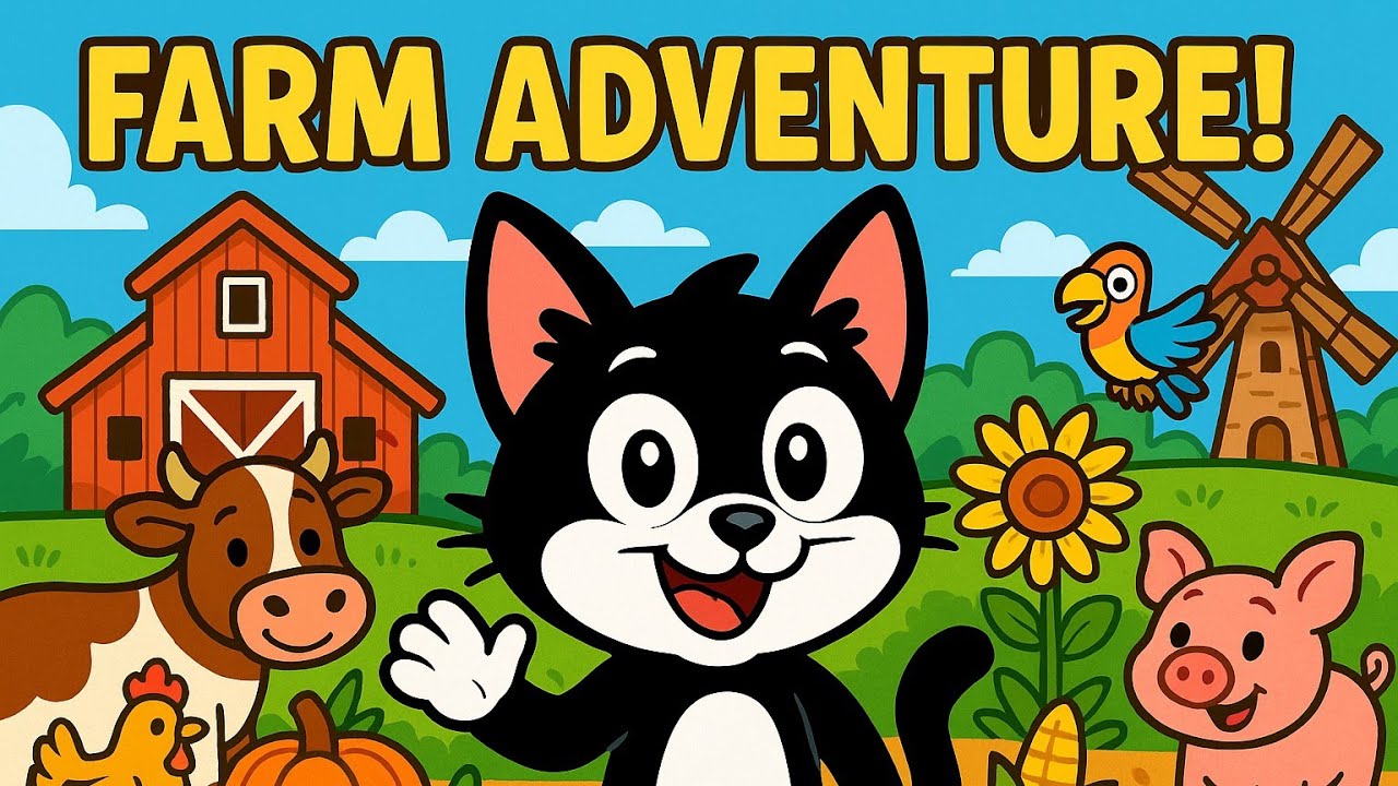 Purrfect the Cat on the Farm | A Fun Adventure Story for Kids - YouTube