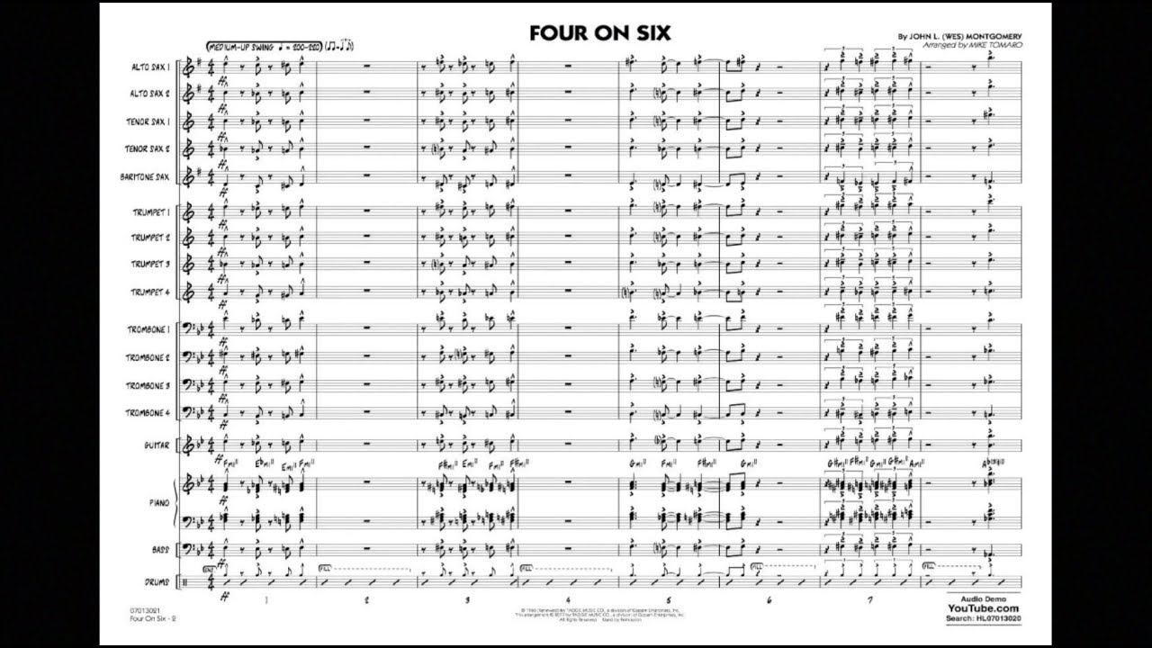 Four on Six by John L. "Wes" Montgomery/arr. Mike Tomaro - YouTube