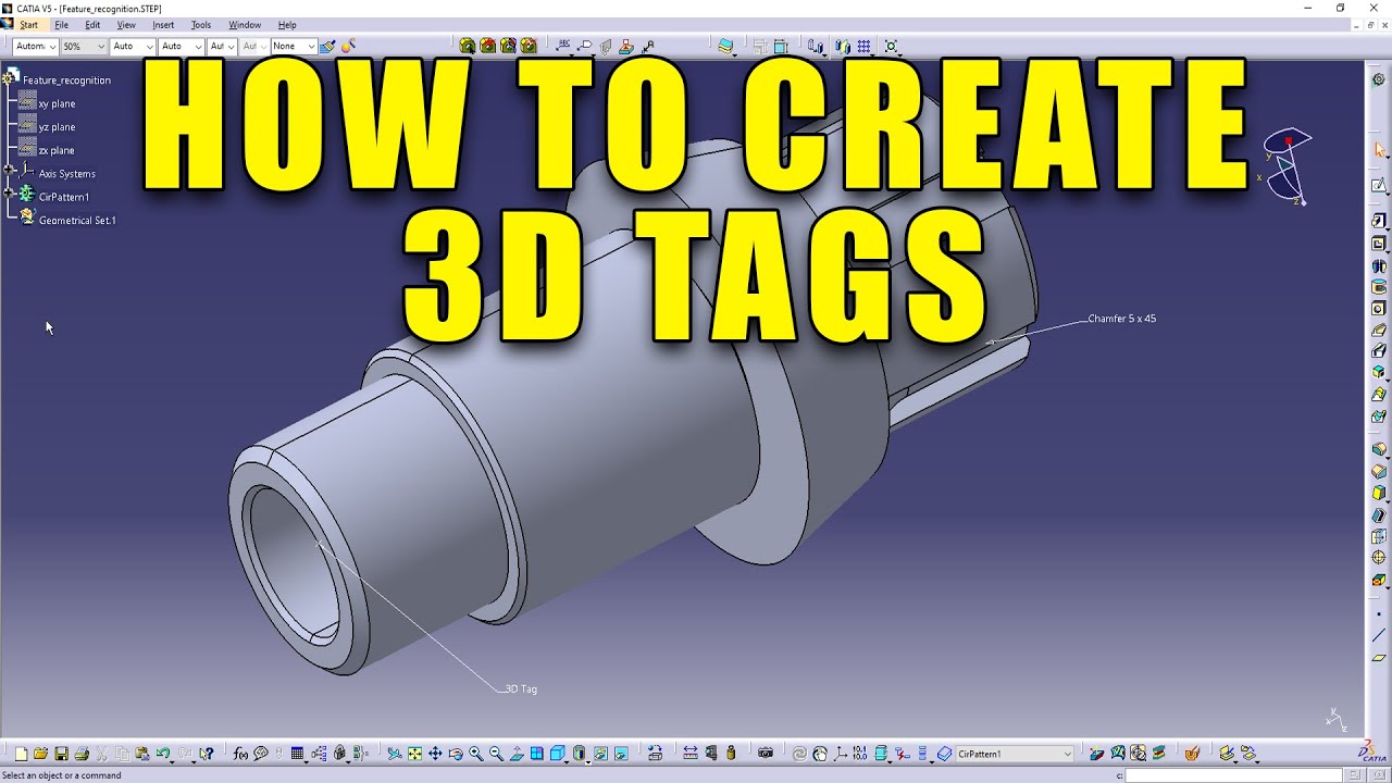 How to create 3D Tags - CATIA V5 - YouTube