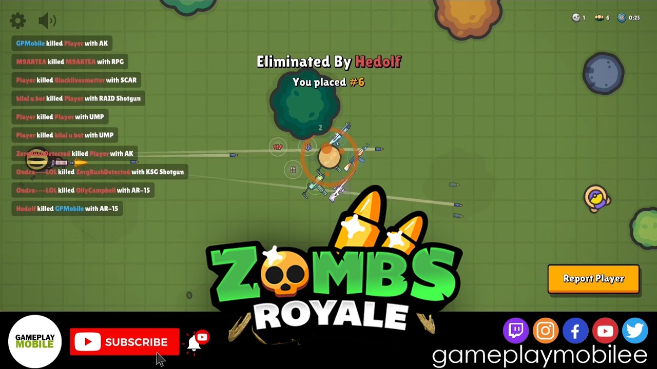 ZombsRoyale.io - 2D Battle Royale GAMEPLAY (Android/IOS) - YouTube