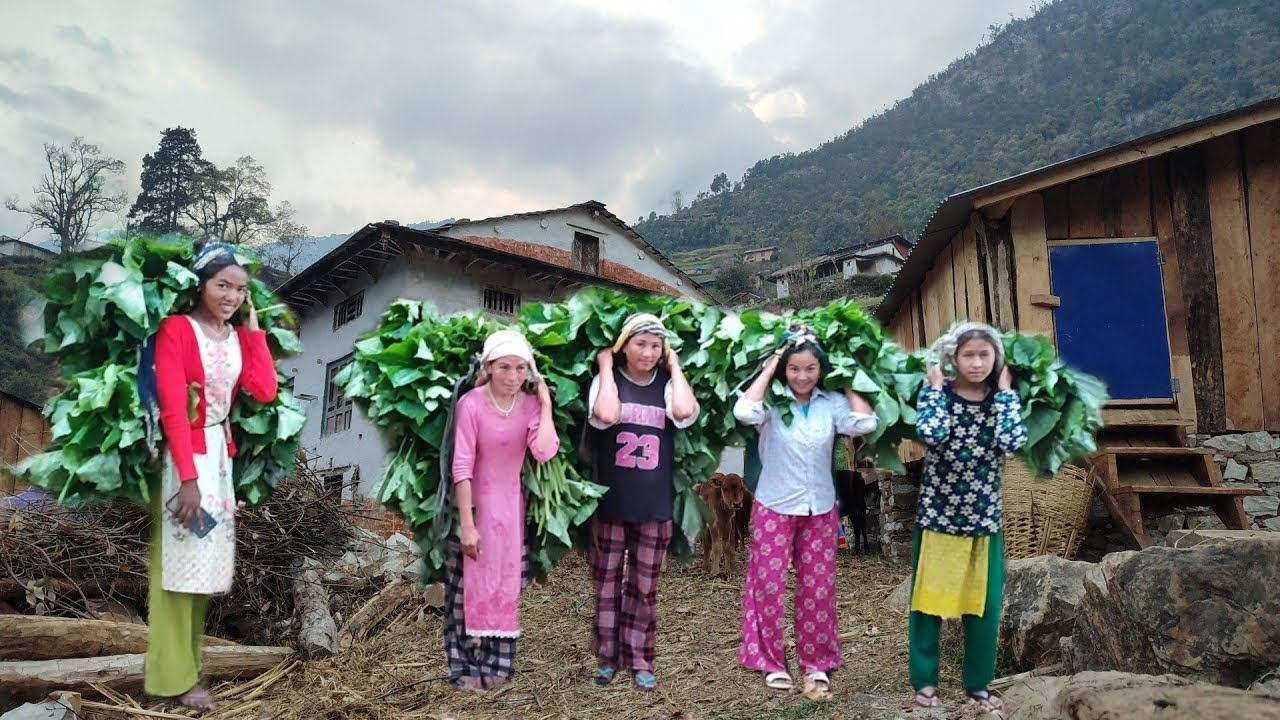 Remote Rural village life in Nepal| Traditional Nepali village life ...