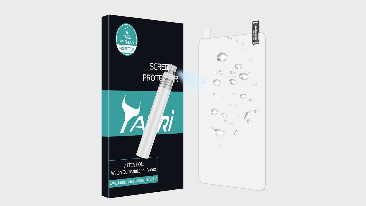 TAURI Liquid Skin Screen Protector Wet Video de instalación - YouTube