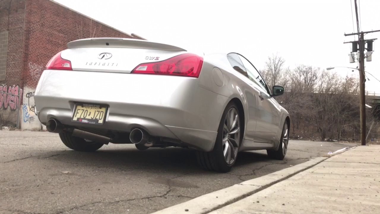 G37s J2 engineering Exhaust system - YouTube