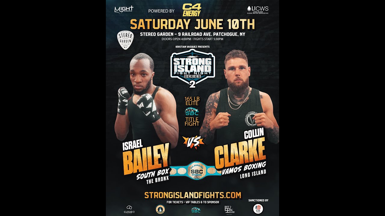 COLLIN CLARKE VS ISRAEL BAILEY 165LB ELITE SBC TITLE - YouTube