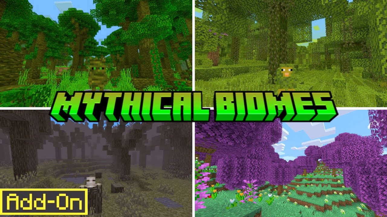MORE BIOMES ADDON For Minecraft Bedrock 1.21! - YouTube