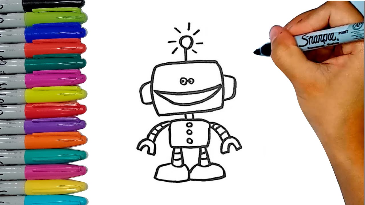 COMO DESENHAR UM ROBÔ🤖😱 DESENHOS PARA CRIANÇAS🌈 - YouTube