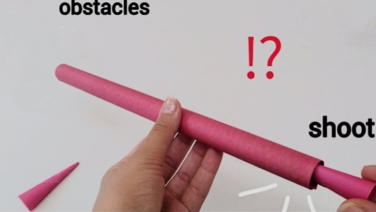 How to make an origami gun that shoots Easy paper gun making - YouTube