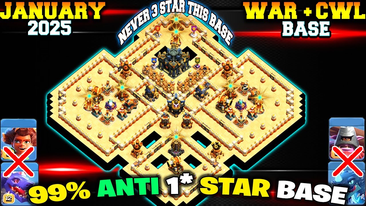 JANUARY 2025 NEW TH17 LEGEND/WAR/CWL BASE LINK| TH17 BEST CWL BASE FOR ...