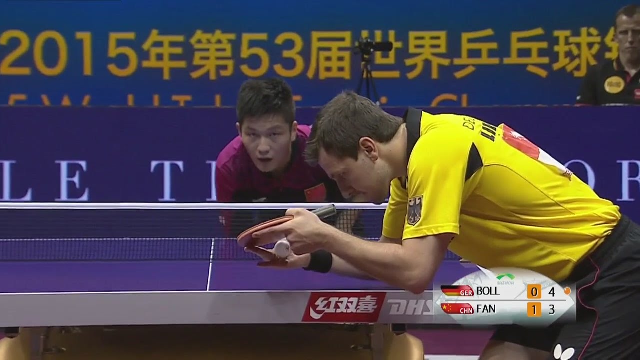 Timo BOLL GER vs Fan ZHENDONG CHN - WTTC 2015 Suzhou [HD][Full Match ...