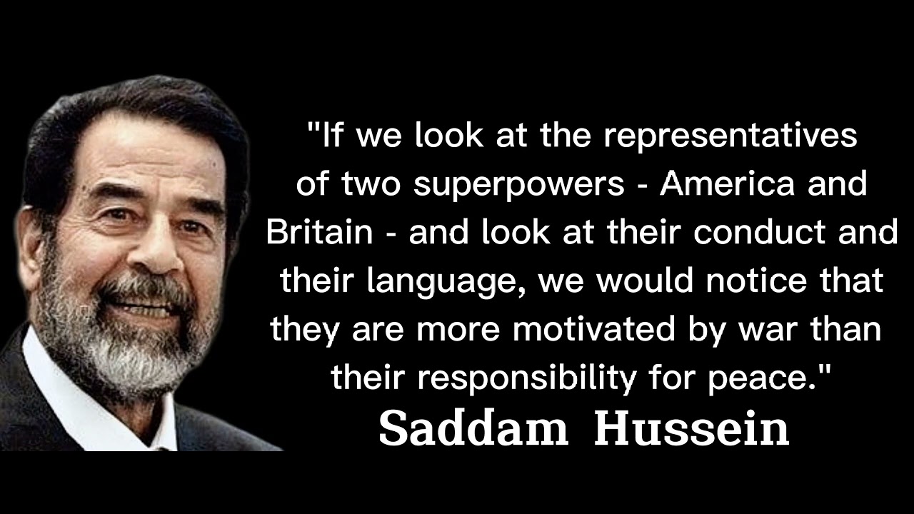 Saddam Hussein Quotes - YouTube