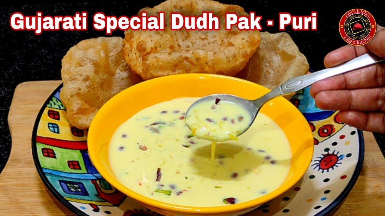 Dudhpak - Puri | टेस्टी और हेल्थी गुजराती दुधपाक | Fluffy & Soft Puris ...