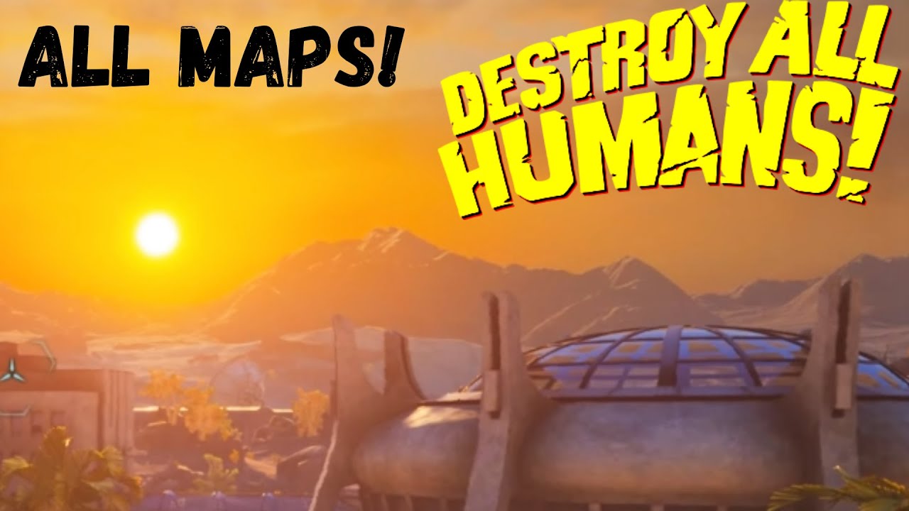 HOW BIG ARE THE MAPS in Destroy all Humans!? Run Across the Maps - YouTube