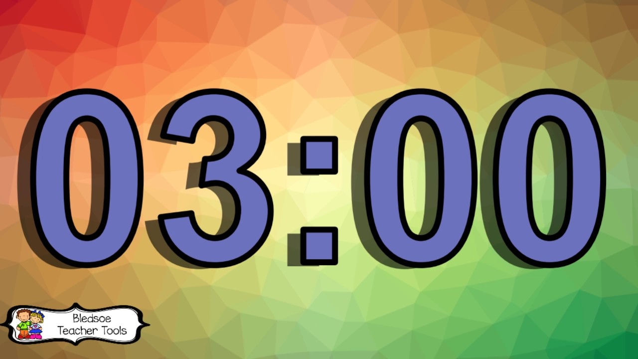 3 Minute Color Timer with Music - YouTube