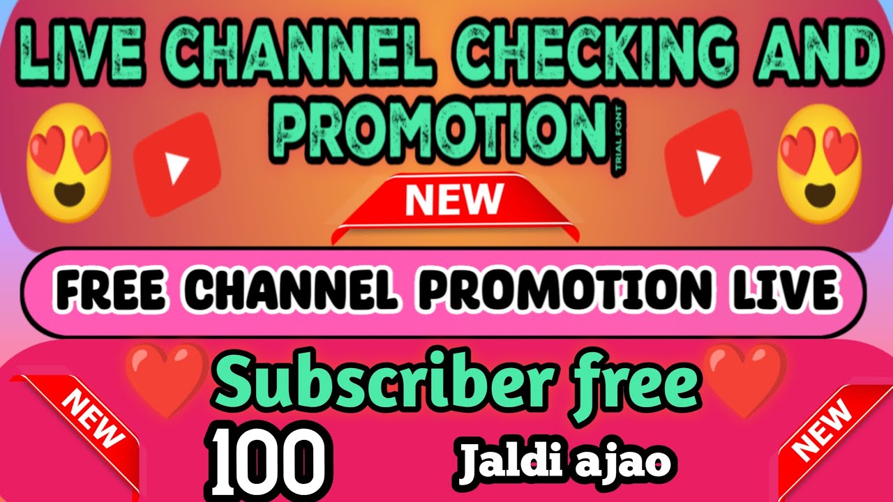 live channel checking and promotion😍👉free channel promotion live😍live ...