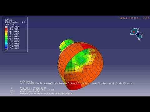 FINITE ELEMENT ANALYSIS OF THE ROCKET SKIN. USING ABAQUS MODEL. - YouTube