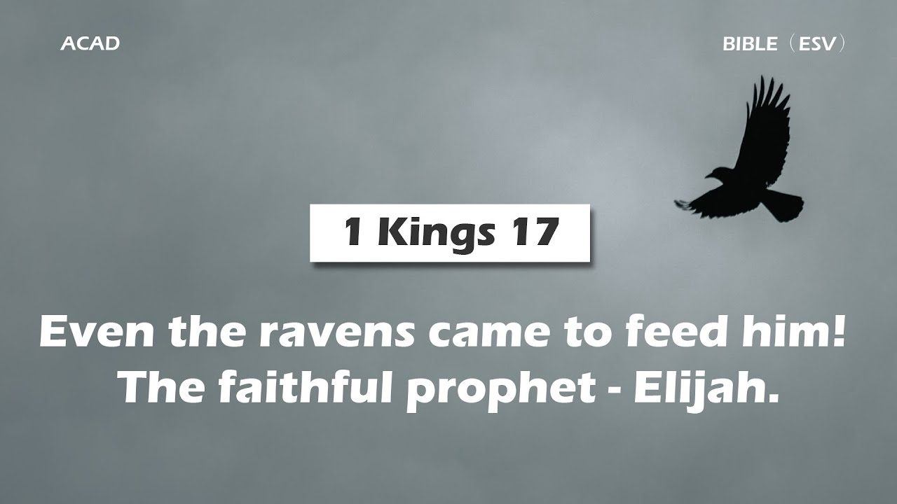 【1 Kings 17 】 Even the ravens came to feed him! The faithful prophet ...