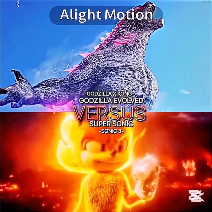 Godzilla evolved vs Super Sonic (Sonic 3) #edit #viral #versus # ...