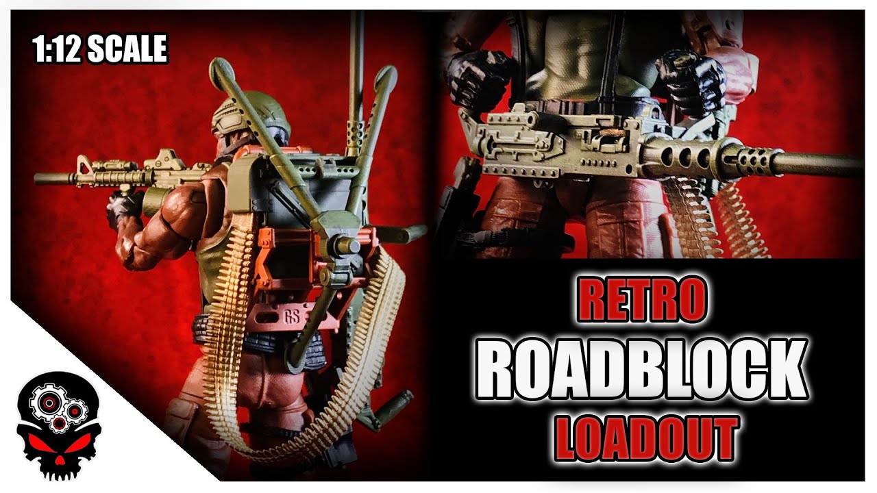 RETRO Roadblock Loadout for G.I. Joe Classified One12 Marvel Legends ...