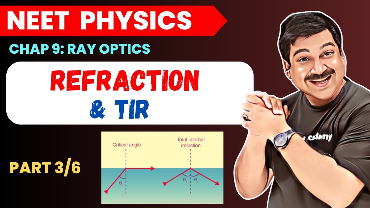 REFRACTION & TIR 💥NEET Physics💥 Chap 9 RAY OPTICS Part 3 Subscribe ...