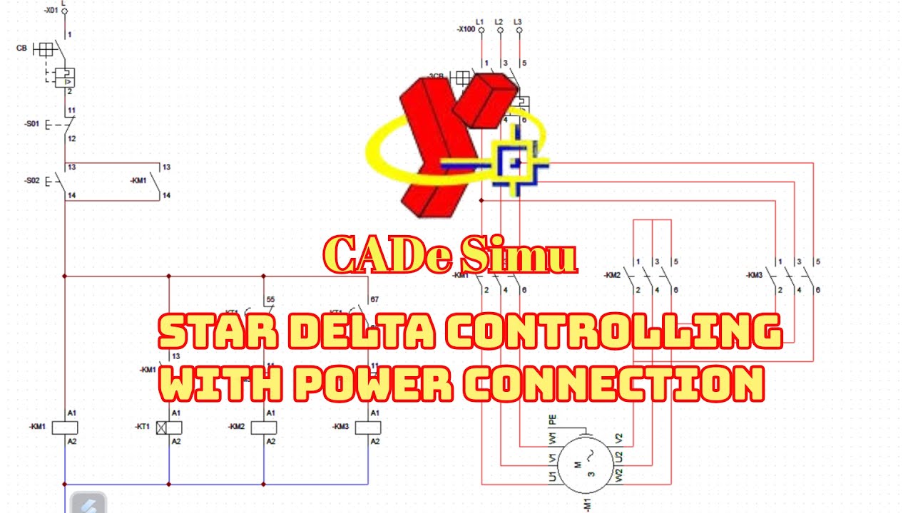 Star Delta Circuit Power Circuit Design with CADe Simu | Bangla - YouTube