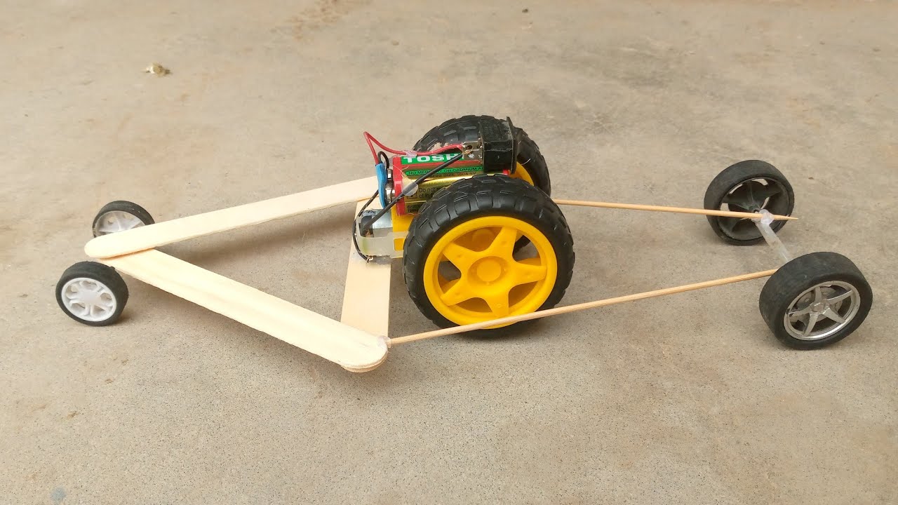 How to Make Motor Car using Dc Moter at homemade | Dc Gear Motor Car ...