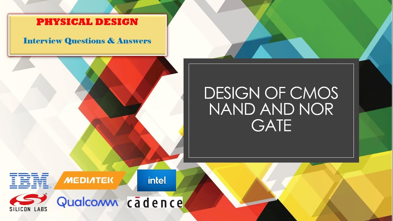 CMOS NAND and NOR Gate || Digital Electronics || VLSI Interview ...