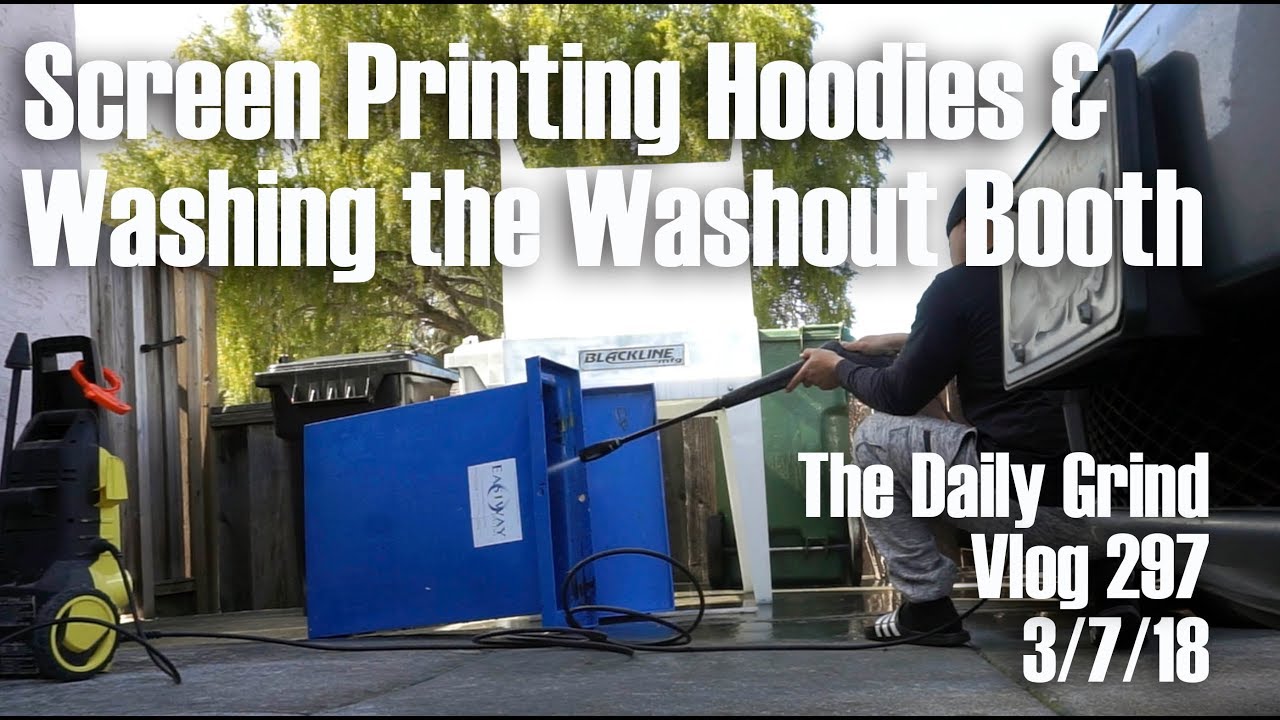 Screen Printing Hoodies & Washing the Washout Booth (Vlog 297) - YouTube