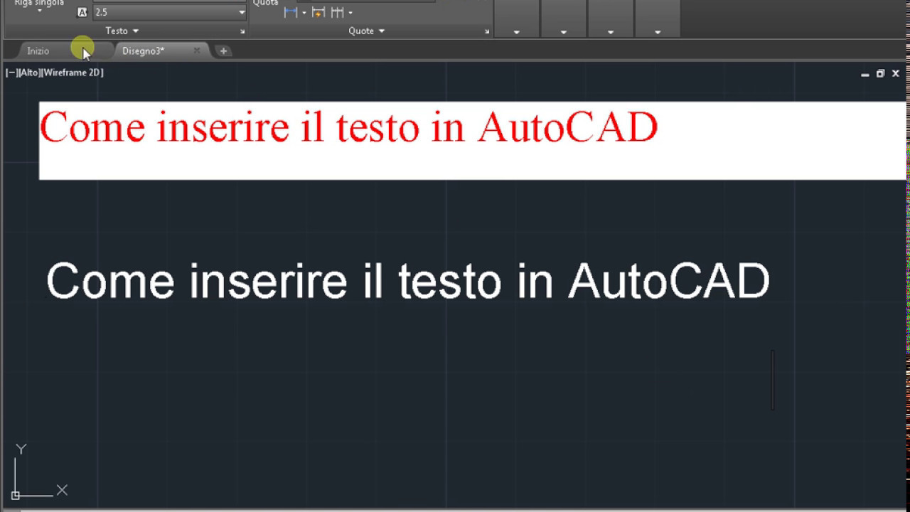 Come inserire il testo in AutoCAD - YouTube