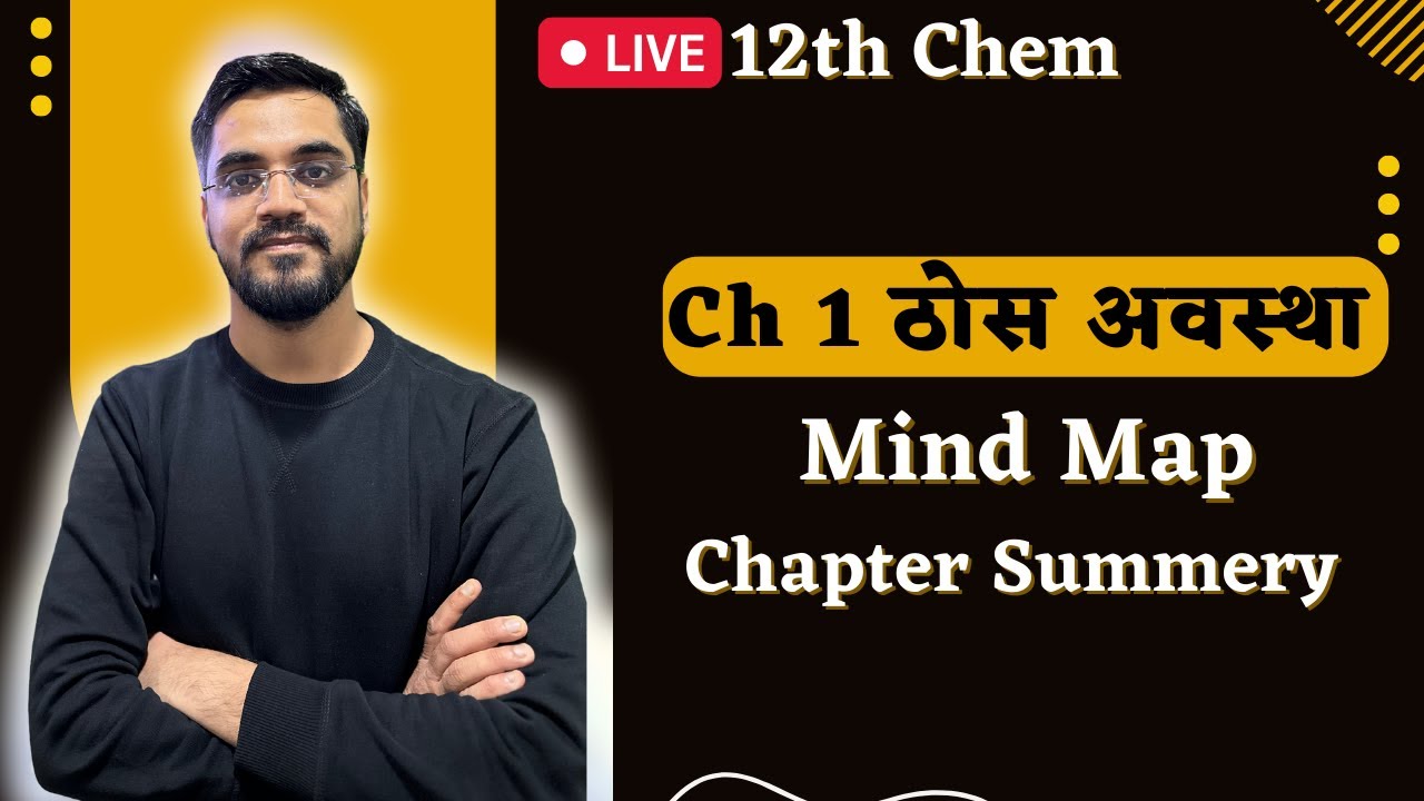 12th Chem | ठोस अवस्था Solid State -Mind Map & Chapter Summery - NCERT ...