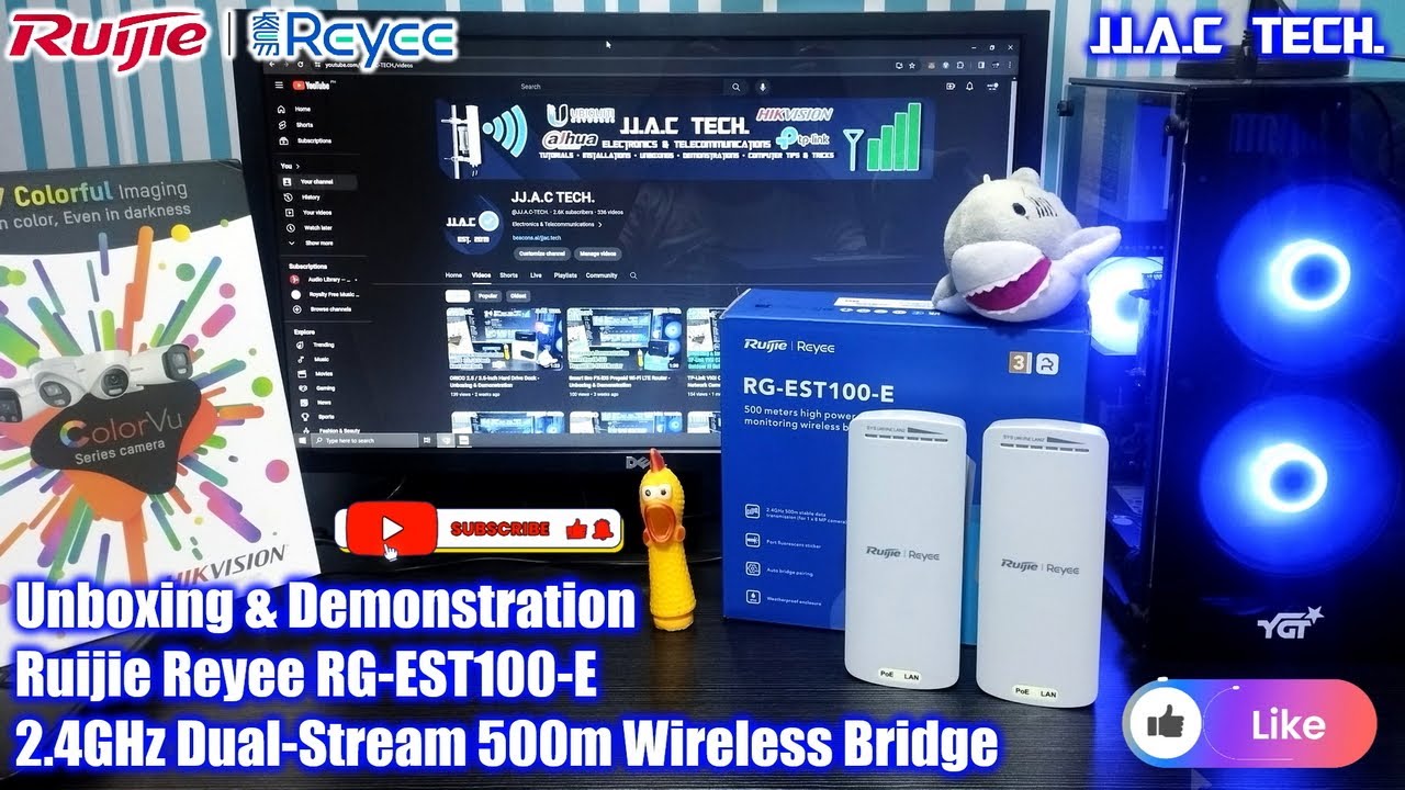 Ruijie RG-EST100-E 500m High-Power Monitoring Wireless Bridge - Unboxing & Demonstration - YouTube
