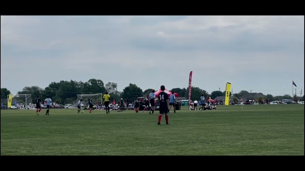 Ohio ODP vs Iowa ODP Elias works along the touch line for a shot - YouTube
