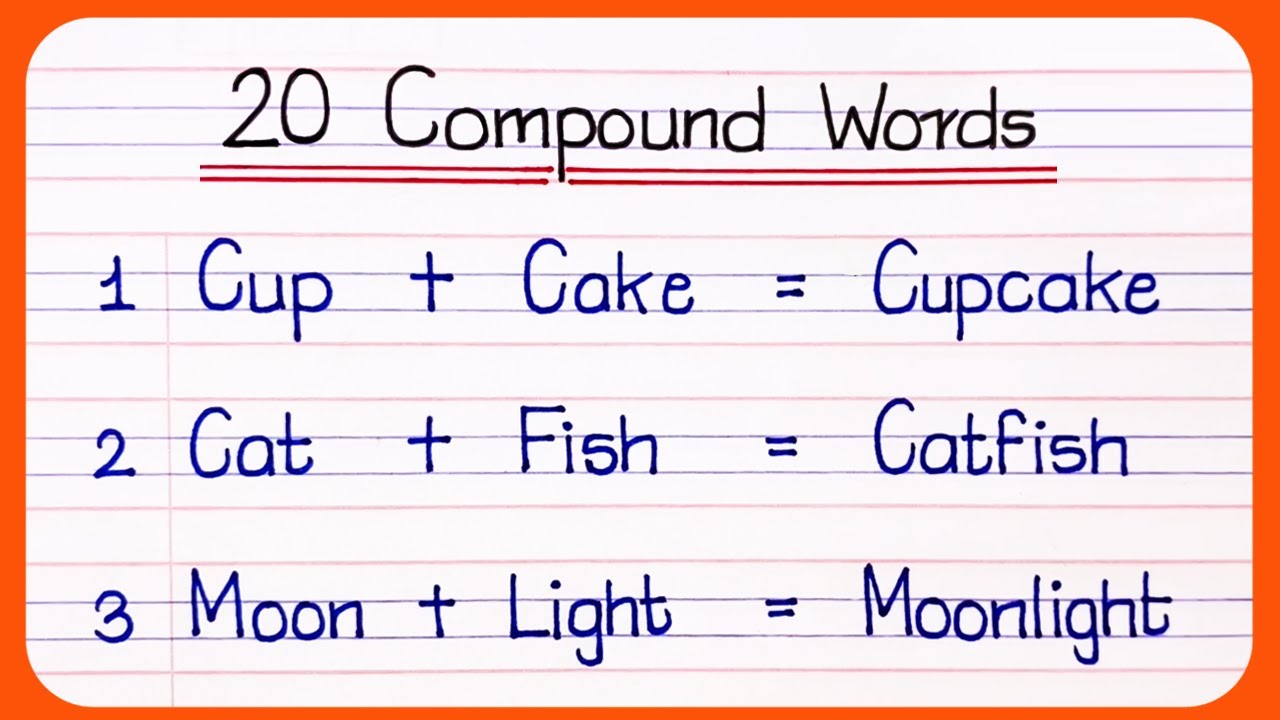 20 Compounds Words || Compound Words In English || Compound Word ...