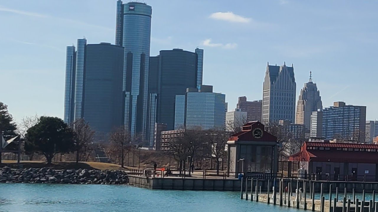 Just a Normal Day in Downtown Detroit, Mi, with a lighthouse in the ...