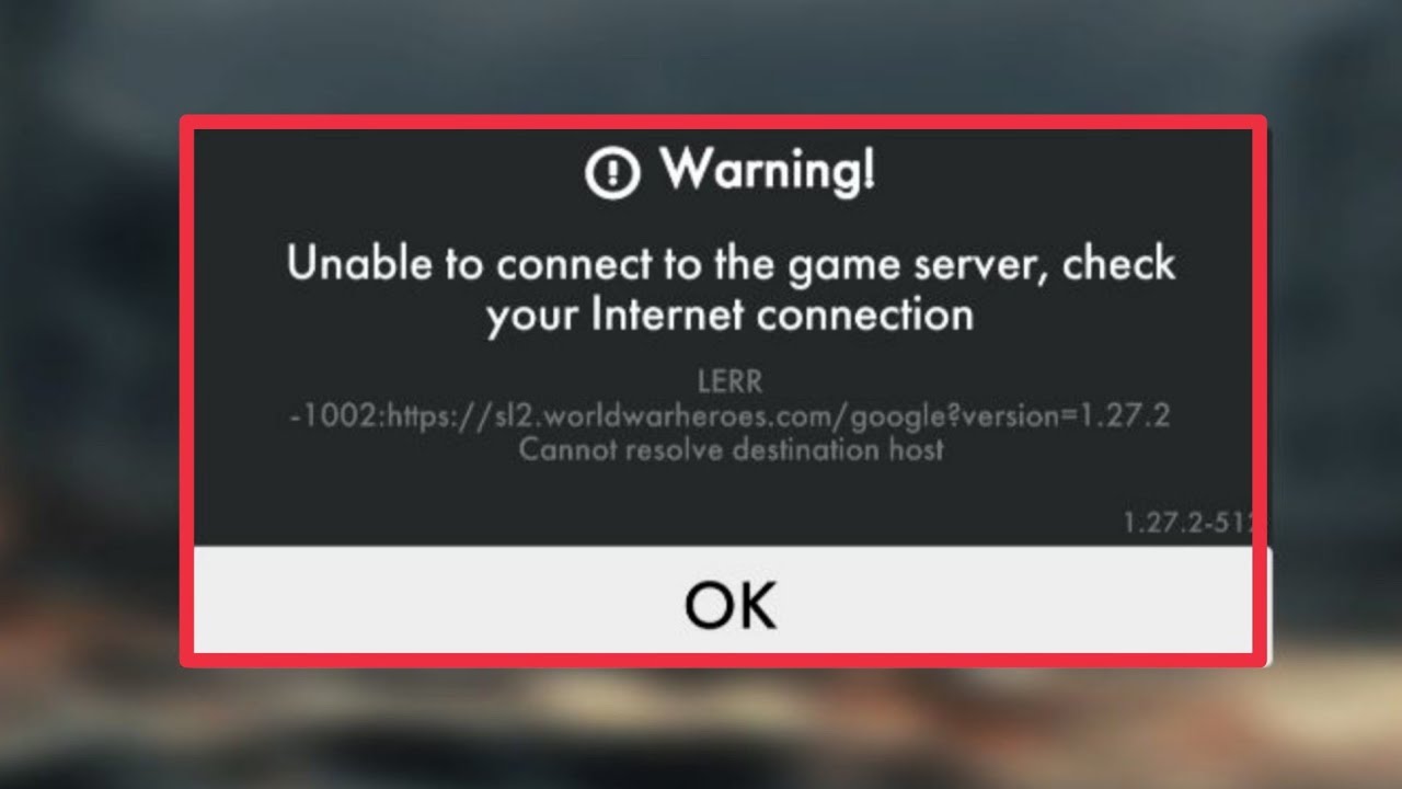 World War Heroes Game Fix Unable to connect to the game server, check ...