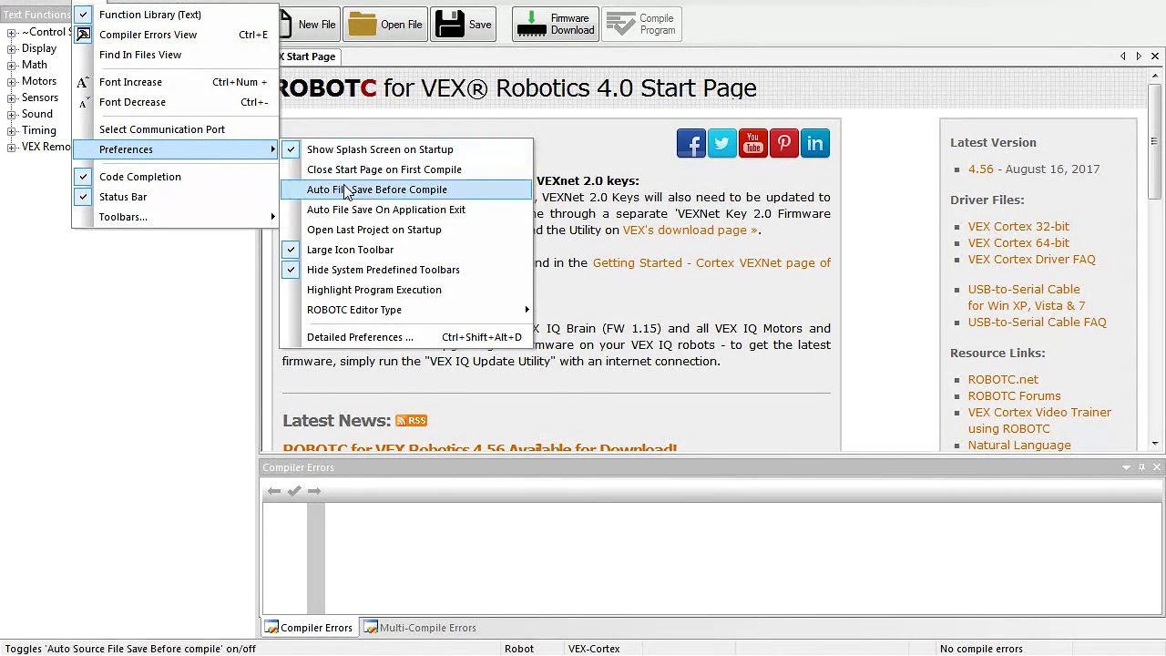 Set up RobotC - YouTube