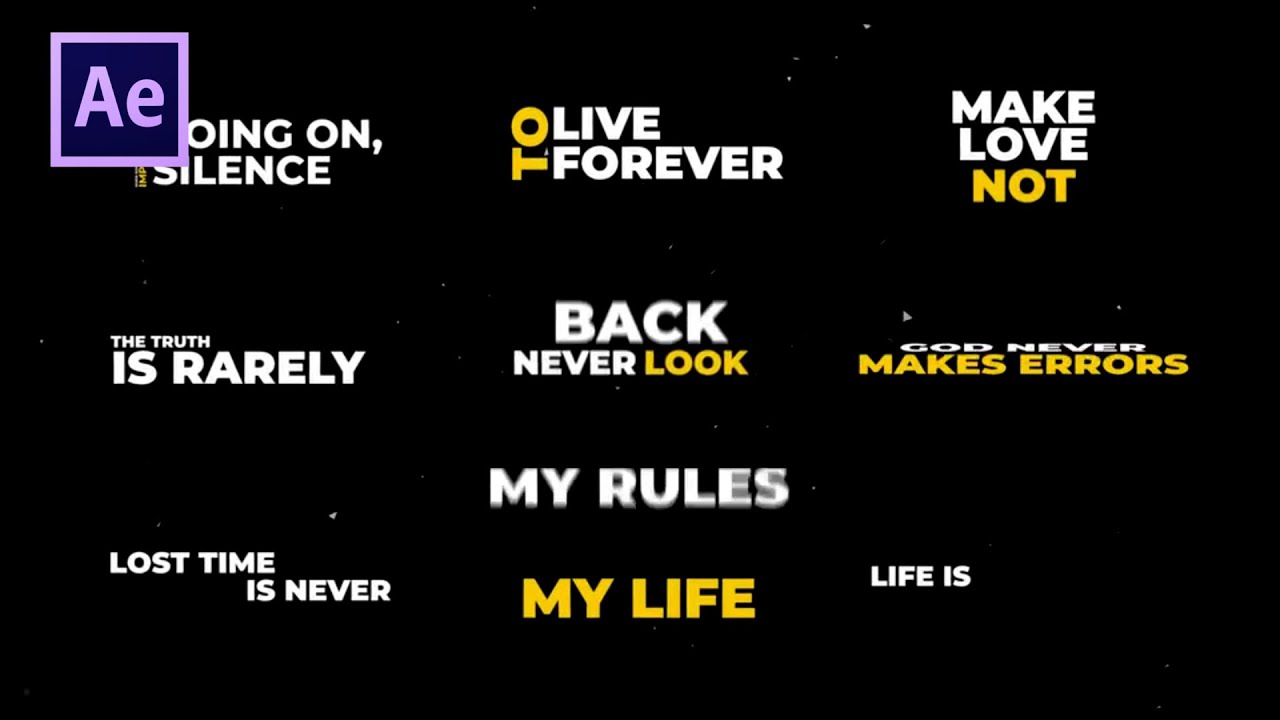 FREE Typography Text Titles Template for Adobe Premiere Pro + Tutorial ...