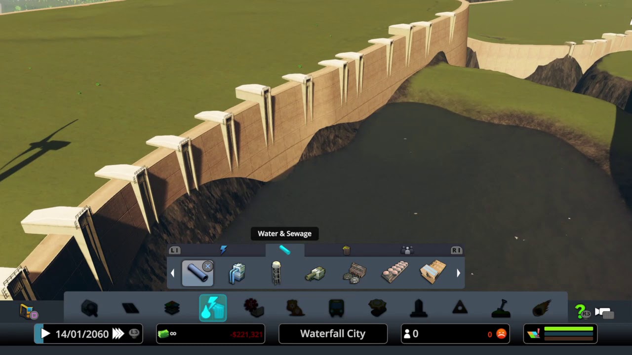 Cities: Skylines PS4 - Waterfall City V1 - Water control systems and ...