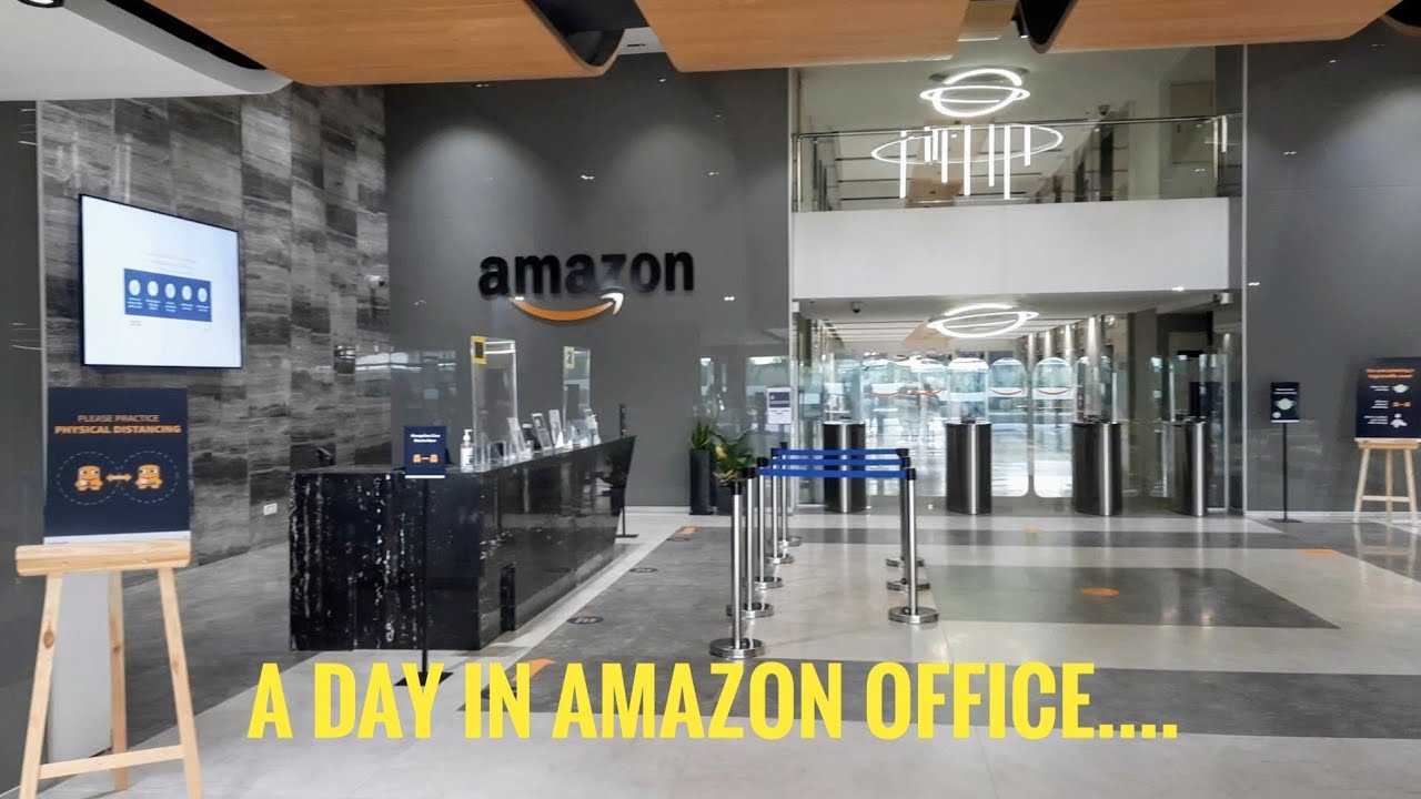 A day in Amazon office 2021 | Amazon welcome kit | Meeting a friend ...