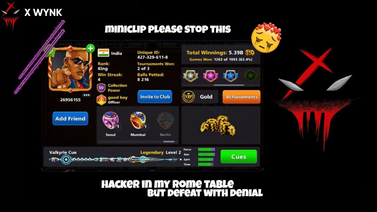 8 Ball Pool - How to do a proper Denial in ROME / BANGKOK or any Table ...