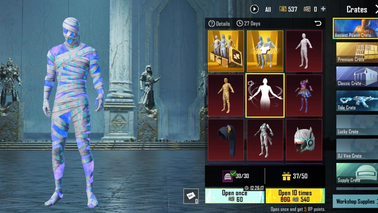 New ultimate mummy set create opning #bgmi#bgmilive #jonathan#ruppo # ...