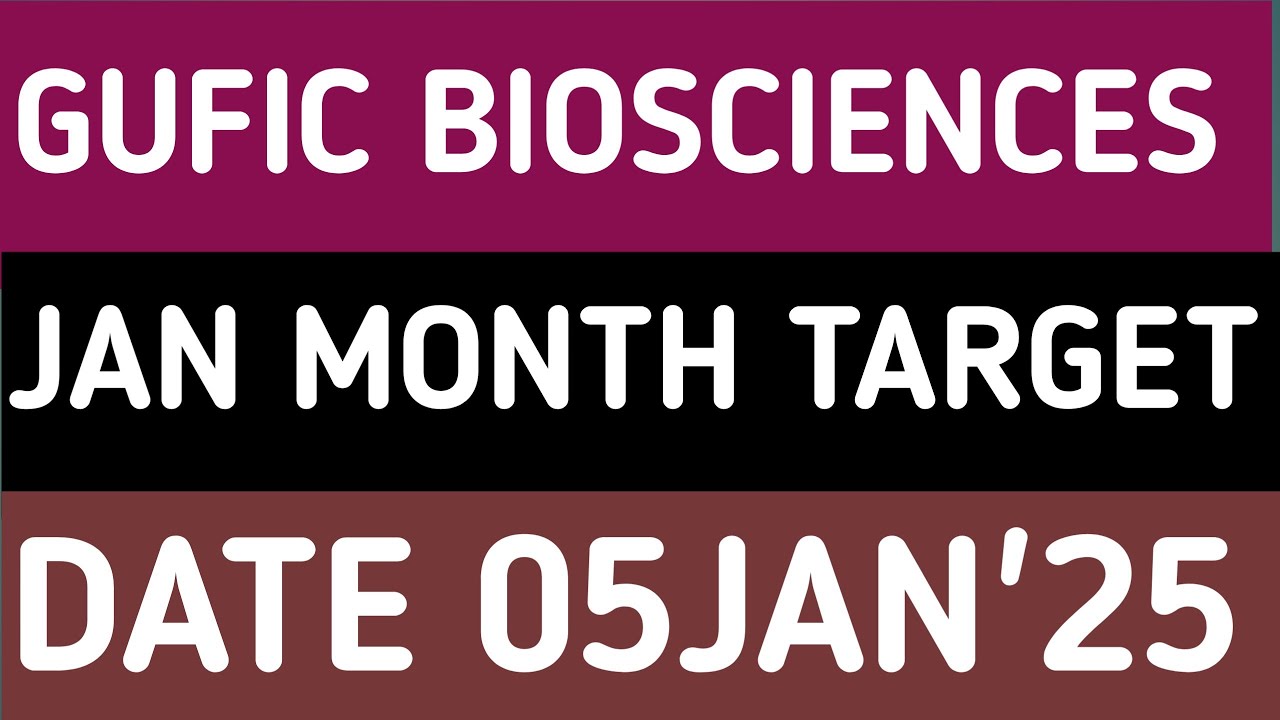 GUFIC BIOSCIENCES STOCK LATEST NEWS 5JAN'25/GUFIC BIOSCIENCES SHARE ...