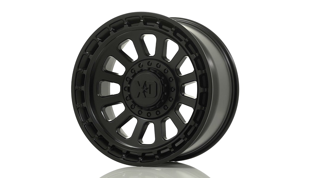 XD Series XD856 Omega Matte Black Wheels 360 Video - YouTube