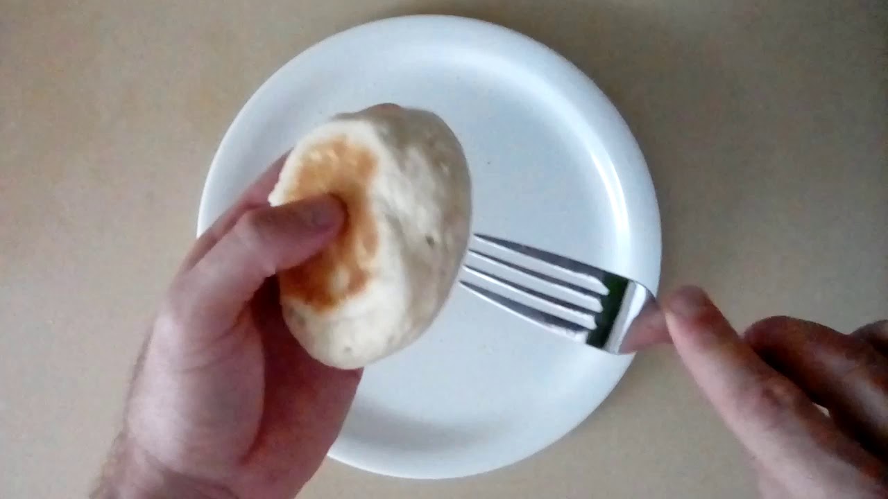 Cut English Muffin in half - YouTube
