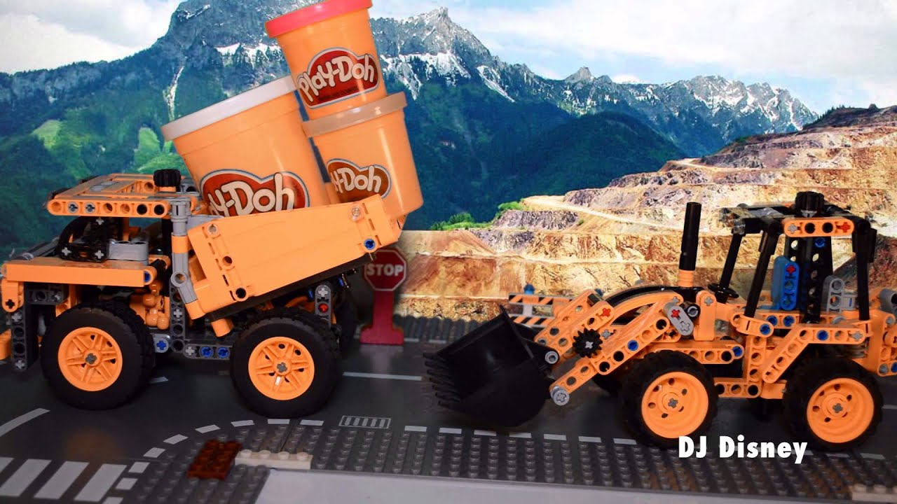 Lego Mini Backhoe Loader Excavator Mining Gemstones Building Toy ...