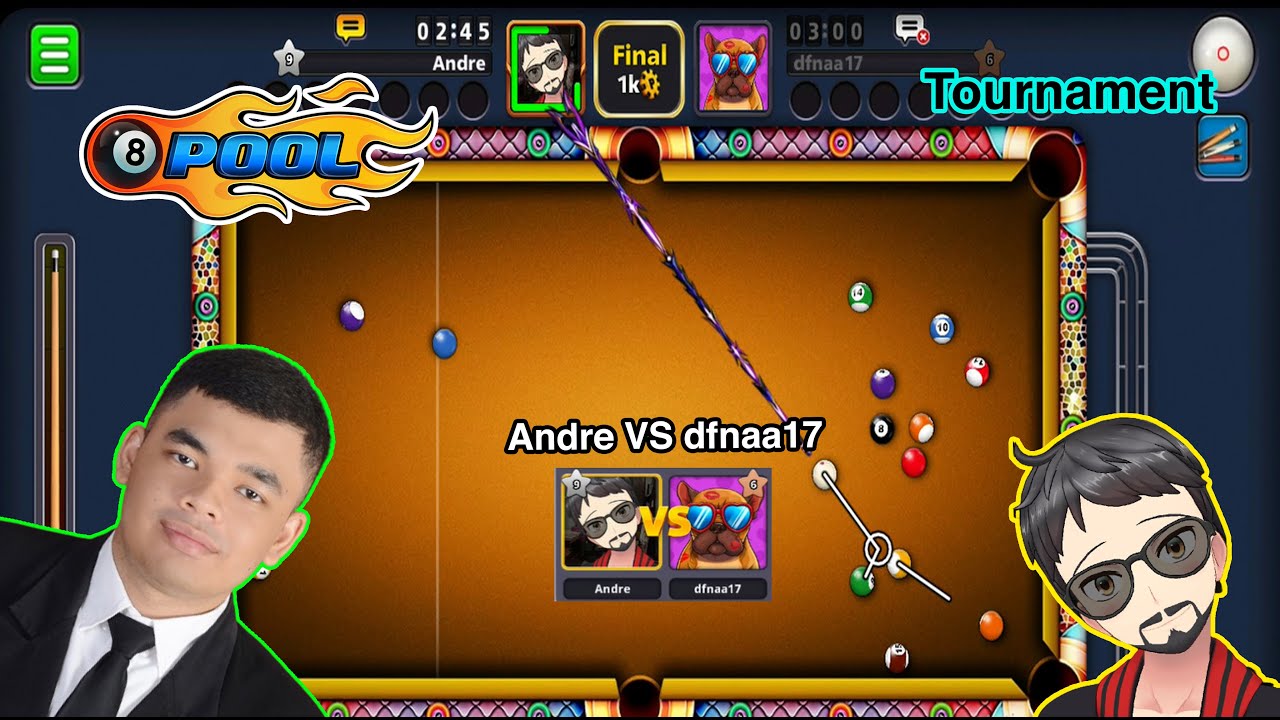Final Telah tiba melawan dfnaa17 8 Ball Pool Tournament mode gameplay ...